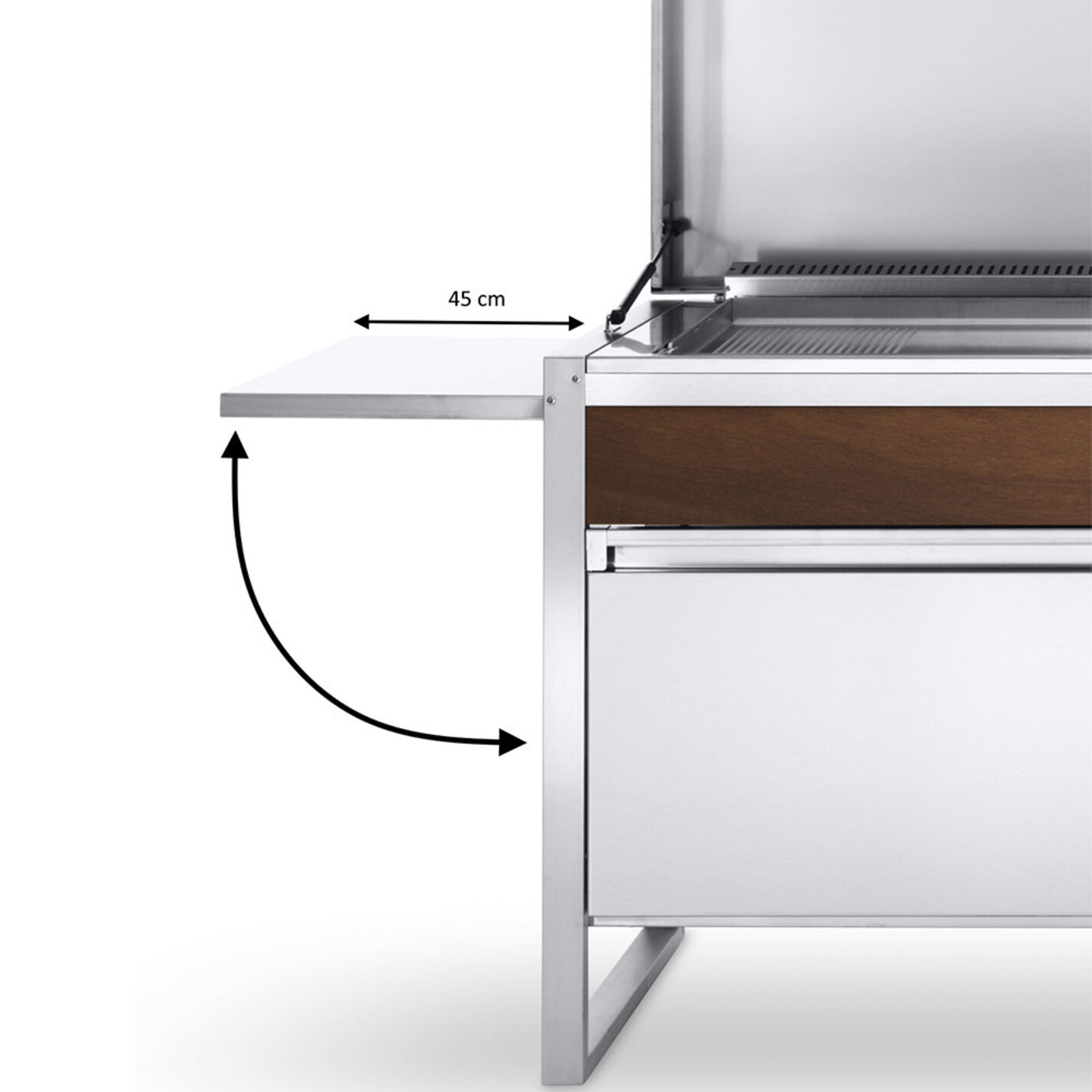 Tablette pliante inox Cuisine extérieure Oasi - Planet