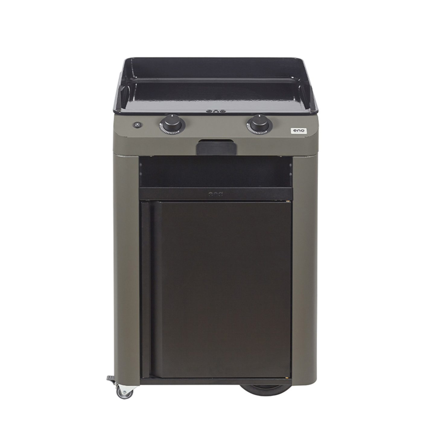 Combo Fusion 60 gris cargo ENO - Plancha gaz 2 feux + chariot
