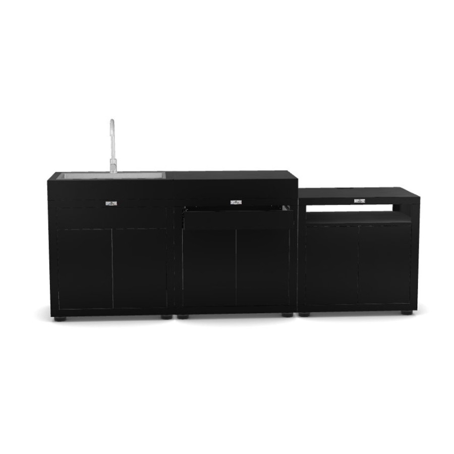 Cuisine extérieure en ligne Le Marquier 3 modules noirs