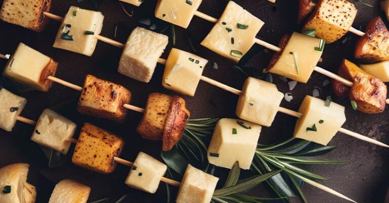 Brochettes de tofu sucré-salé grillé au barbecue